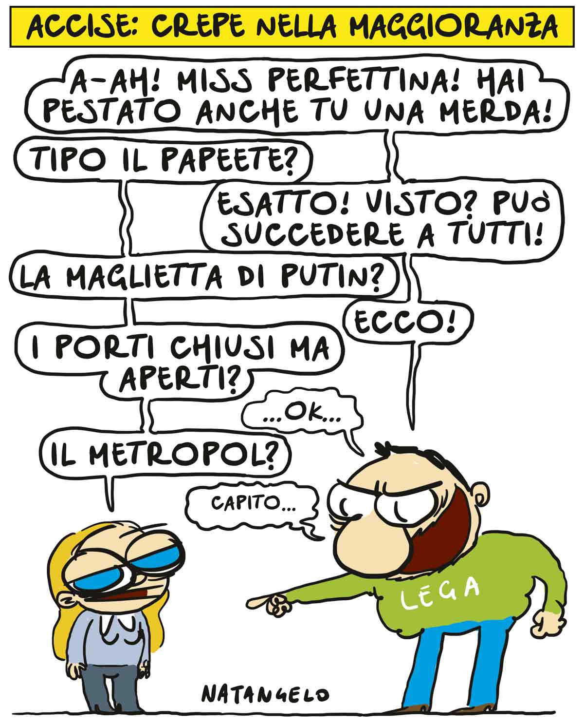 La vignetta di Natangelo - Il Fatto Quotidiano