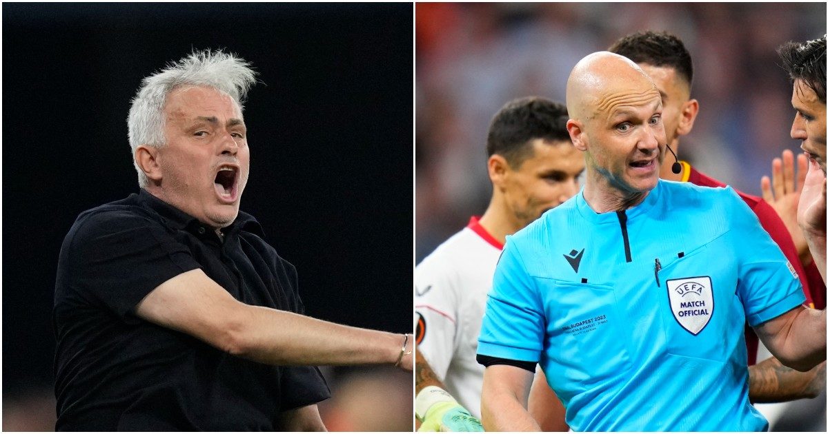 Mourinho contro l'arbitro Taylor: "Sei una f.....a disgrazia". Ecco ...