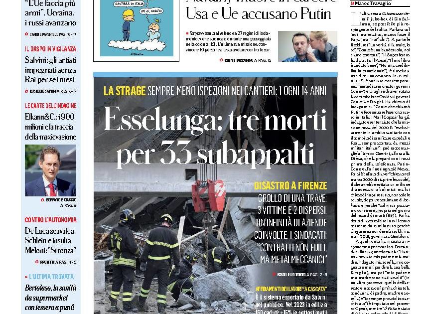 sabato 17 Febbraio 2024 - Il Fatto Quotidiano