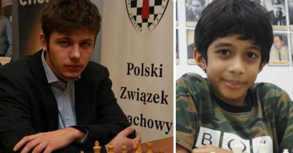 A 8 anni batte il maestro di scacchi Jacek Stopa in un torneo classico ...