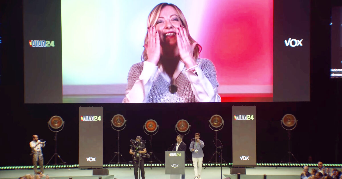 Meloni alla convention di Vox: "L'Europa un continente stanco e ...